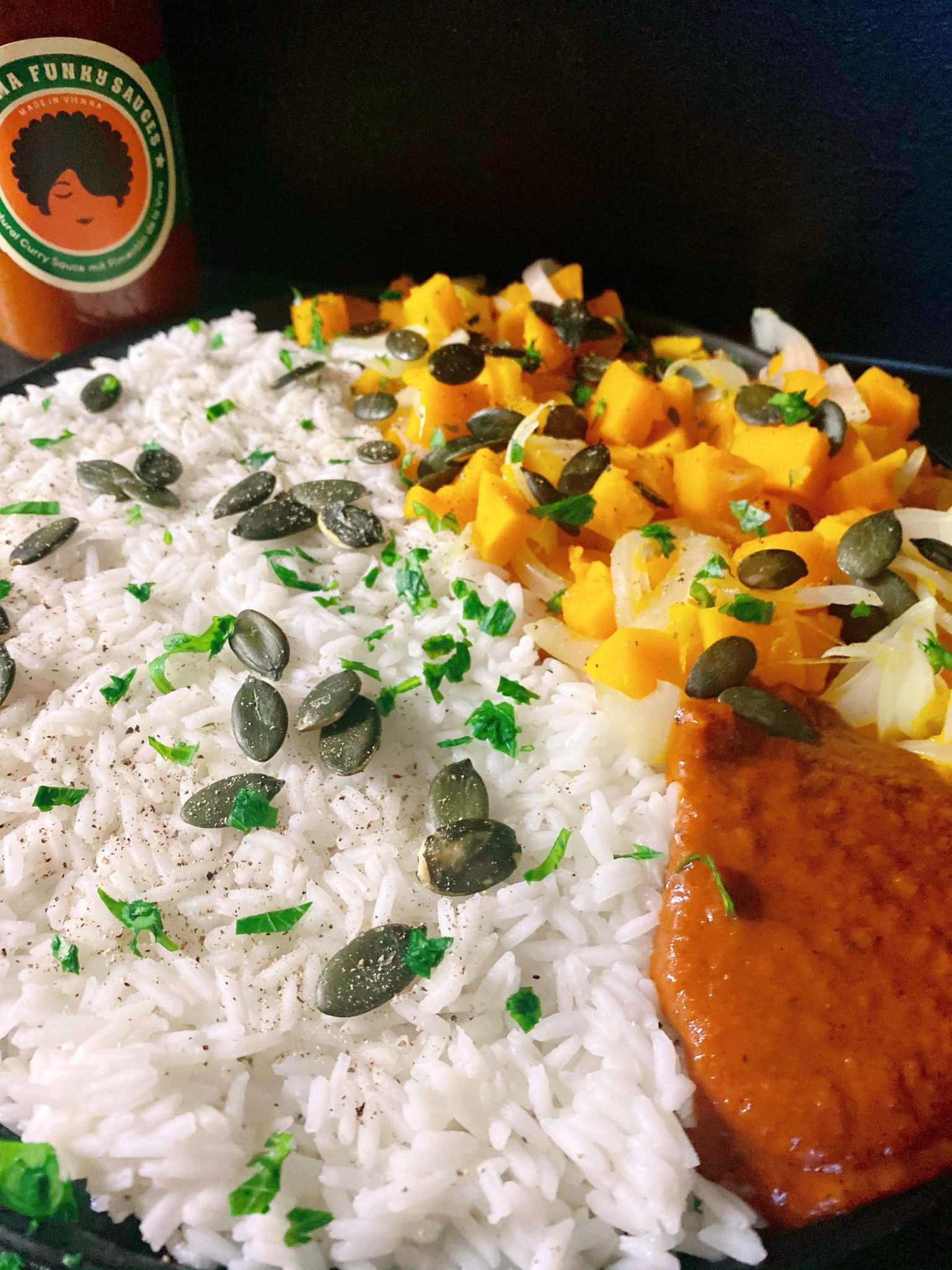 Curry Sauce mit Bio Tomaten – Funky Sauces